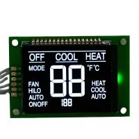 China Customized 4 Digit VA LCD Display White Backlight for Thermostat -20 to 70 Degree for sale