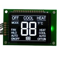 China Customized 4 Digit VA LCD Display White Backlight for Thermostat -20 to 70 Degree for sale