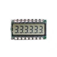 China Custom Mini 6 Digit 7 Segment Reflective LCD Glass Display with Metal Pin 2.8V for sale