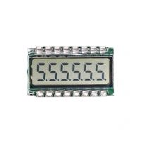 China Custom Mini 6 Digit 7 Segment Reflective LCD Glass Display with Metal Pin 2.8V for sale