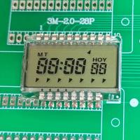 China Custom Mini Size 6 Digits 7 Segment Reflective Lcd Glass With Metal Pin For Timer Clock for sale