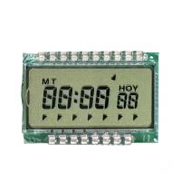 China Custom Mini Size 6 Digits 7 Segment Reflective Lcd Glass With Metal Pin For Timer Clock for sale