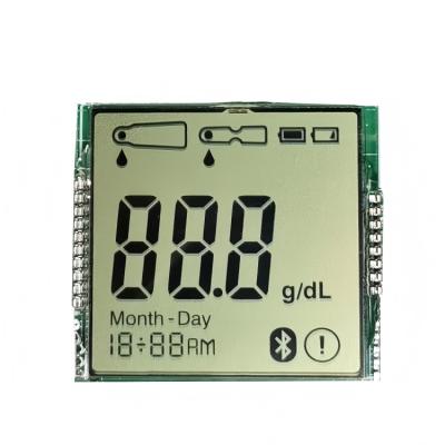 China Custom TN Reflective LCD Glass Screen 2.8V-5.0V for Blood Glucometer Medical Display for sale