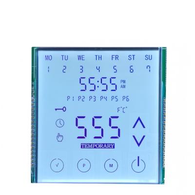 China Custom FSTN LCD Display Module 2.8V-5.0V White Backlight Touch Screen for Thermostat for sale