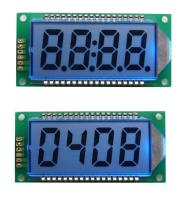 China customized 4 digit lcd panel tn positive lcd display transflective with blue backlight lcd screen for counter for sale