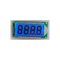 China customized 4 digit lcd panel tn positive lcd display transflective with blue backlight lcd screen for counter for sale