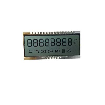China Customized 8 Digit Positive TN Reflective LCD Display for Water Meter 2.8V to 5.0V for sale