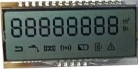 China Customized 8 Digit Positive TN Reflective LCD Display for Water Meter 2.8V to 5.0V for sale