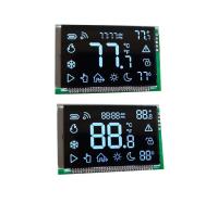 China Customized VA LCD Display Module 12 Digit Black Screen for HVAC Thermostat 2.8V-5.0V for sale