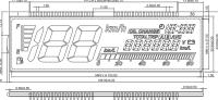China Custom 7 VA Type Multi Color Segment LCD Display Panel Screen for HONDA Motorcycle 53x25mm for sale