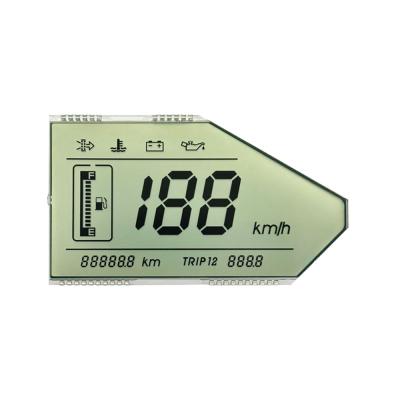 China Customized size 7 htn type segment lcd monochrome motorcycle lcd display panel screen for pulsar 150cc for sale