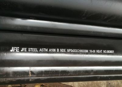 China ASTM A106 Grade B Seamless Carbon Steel Tube NPS4 SCH80 Shot Blasting 6M for sale