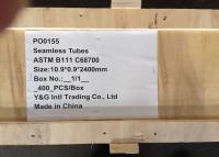 China ASTM B111 C68700 Aluminum Brass Tube 19.05mm OD 2.11mm Wall 6100mm Length for Heat Exchanger for sale