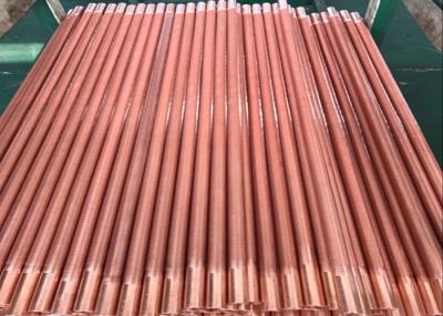 China Extruded Copper Low Finned Tube 10-38mm OD Air Cooled for Condenser for sale