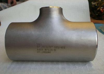 China ASME B16.9 Stainless Steel Reducing Tee Pipe Fittings TP304 304L 316 316L 5S 10S 40S for sale