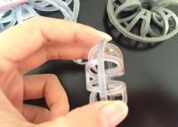 China Mass Transfer Efficiency Plastic Tellerette Random Packing Transparent Or Customized Color for sale