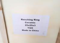 China Simple Shape Ceramic Tower Packing / Ceramic Raschig Rings High Mechanical Stability for sale