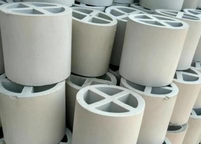 China Ceramic Cross Partition Ring 13-23% Alumina Content 50mm x 50mm Industrial Tower Packing for sale