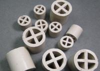 China Ceramic Cross Partition Ring 13-23% Alumina Content 50mm x 50mm Industrial Tower Packing for sale