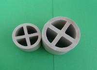China Ceramic Cross Partition Ring 13-23% Alumina Content 50mm x 50mm Industrial Tower Packing for sale