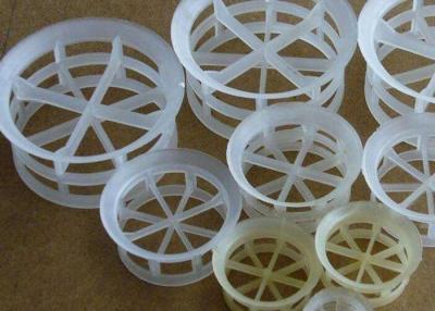 China Plastic Pall Rings 16mm 25mm 38mm PP PVC PVDF Random Packing for Gas Liquid Separation for sale