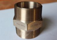 China Copper Alloy Double Nipple Precision Fittings Flanges Auto Parts ISO9001 Custom Sizes for sale