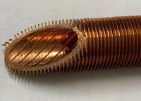 China Enhanced Evaporation CS 0.2mm Finned Tube Heat Exchanger 15.88-25.4mm OD for sale