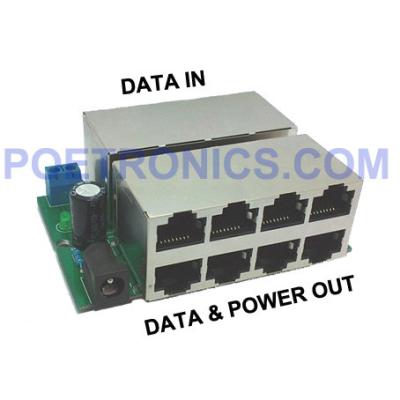 China 8 Port POE Injector, POE Adapter, POE Power Supply Module_POE-IJ808M1 for sale
