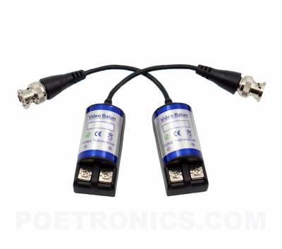 China PVB-S02(300-450m) BNC Male to Screw Terminal Passive CCTV Video Balun transmitter for sale