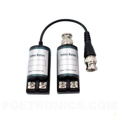 China PVB-M02(350-600m) BNC Male to Screw Terminal Passive CCTV Video Balun transmitter for sale