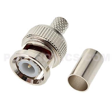 China BNC-6159 Two-Piece BNC Male Crimp On Connector to RG59 CCTV Coaxial Cable for sale