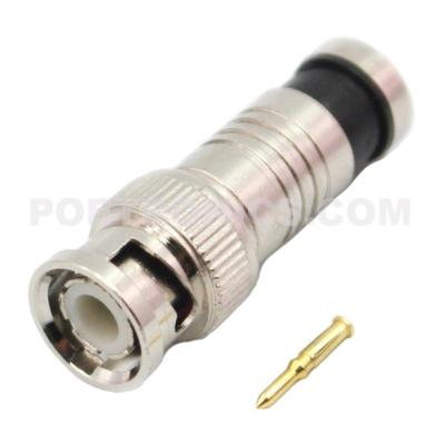 China BNC-CC01 BNC Male Compression Connector For RG59 CCTV Coaxial Cable for sale