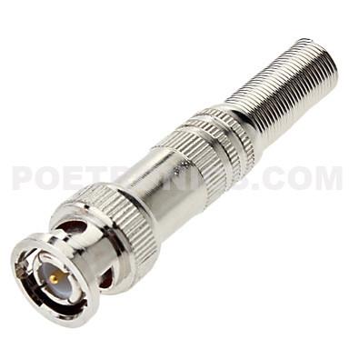 China BNC-MSC01 Weldless BNC Male Twist On Connector with Cable Strain Relief Spring for sale