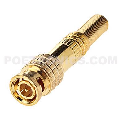 China BNC-MSC21 Solderless Gold Plated BNC Male Twist On Connector to Cable Strain Relief Spring for sale