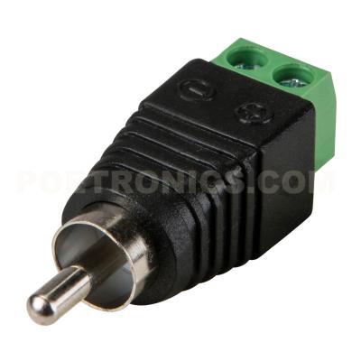 China RCA-MC RCA(Phono) Male Plug In to Screw Terminal Block Connector for AV Cable for sale
