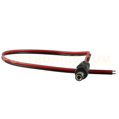 China DCC-M CCTV Male 12V DC Plug to Pigtail Power Cord Lead 5.5x2.1mm for sale