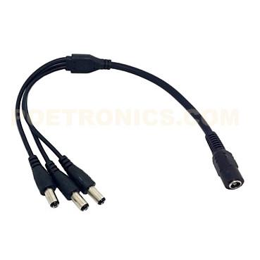 China DCS103 CCTV Three Way One Female to Three Male 12V DC Power Splitter Cable for sale