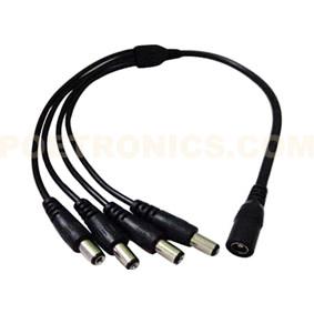 China DCS105 CCTV Five Way One Female to Five Male 12V DC Power Splitter Cable for sale