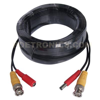 China 5-50 Meters Black/White Color CCTV Pre-made Siamese Video and Power Cable for sale