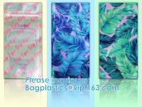 China Resealable Holographic Zip lockk Bag, slidelock Bags Smell Proof Mylar Baggies for sale