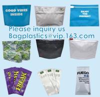 China Child-Resistant Locking Pouches, Exit Bag, Packaging Baggies, Odor Barrier, Metallized interior for sale