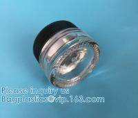 China 3ml 5ml 7ml Wax Concentrate Clear Glass Jar, Round Shape Reusable Mini Glass Jar, Glass bottle for sale
