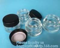 China 3ml 5ml 7ml Wax Concentrate Clear Glass Jar, Round Shape Reusable Mini Glass Jar, Glass bottle for sale