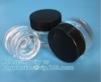 China 3ml 5ml 7ml Wax Concentrate Clear Glass Jar, Round Shape Reusable Mini Glass Jar, Glass bottle for sale