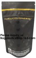 China CBD, Gummies, Weedness, Airtight Heat Resealable Smell Proof Mylar Stand Up Bags With Clear Window for sale