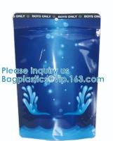 China Slider Pouch Bags, Flat bottom, Square bottom, round bottom, zip top, slider top, toy packaging for sale