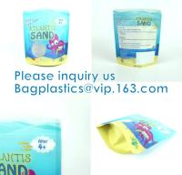 China Slider Pouch Bags, Flat bottom, Square bottom, round bottom, zip top, slider top, toy packaging for sale