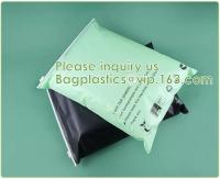 China Biodegradable Apparel, Clothes Packaging, Biodegradable Compostable Zip Clothing Bags With Logo for sale