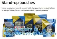 China Stand Up Pouch With Resealable Zip lockk And Clear Window, Multi-purpose, small size, Aluminum Mylar Foil for sale