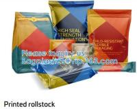 China Open Top Mylar Bags, Matte Clear, Zipper Lock Heat Seal Pouch With Tear Notch For Zip Food Storage Lock Packing for sale